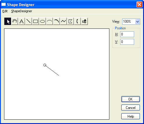 Shape Designer dialog