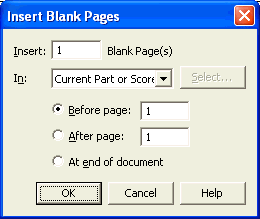 Insert Blank Pages