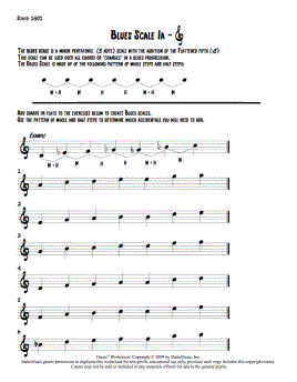 Worksheets: Blues Scales