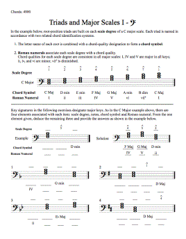 Worksheets: Triads & Major Scales