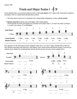 Worksheets: Triads & Major Scales