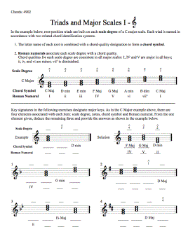 Worksheets: Triads & Major Scales