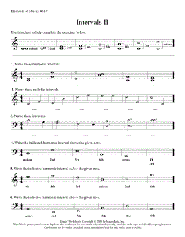 Worksheets: Elements of Music