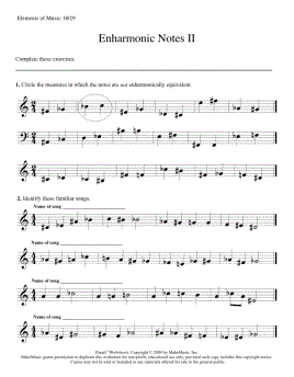 Worksheets: Elements of Music