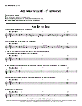 Worksheets: Jazz and Improv