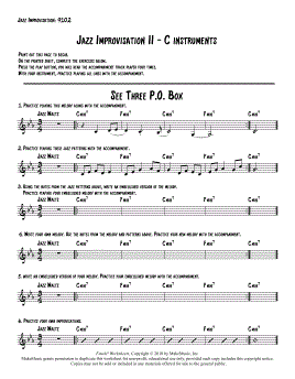 Worksheets: Jazz and Improv