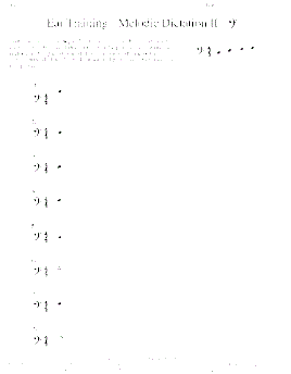 Worksheets: Ear Training: Melodic Dictation