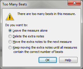 There Are Too Many Beats In This Measure
