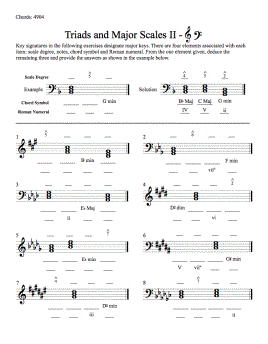Worksheets: Triads & Major Scales