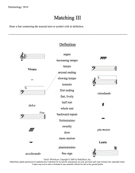 Worksheets: Terminology