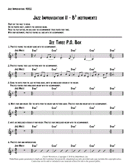 Worksheets: Jazz and Improv
