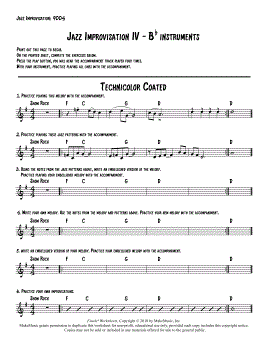 Worksheets: Jazz and Improv