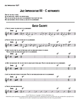 Worksheets: Jazz and Improv