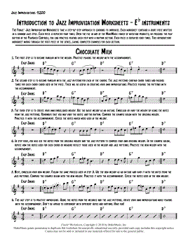 Worksheets: Jazz and Improv