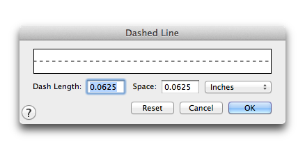 Dashed Line dialog box