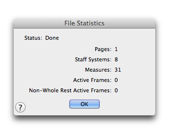 File Statistics dialog box