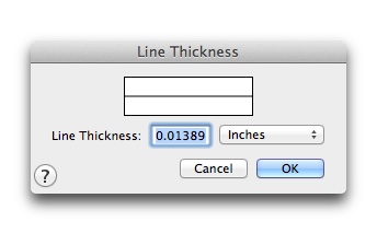 Line Thickness dialog box