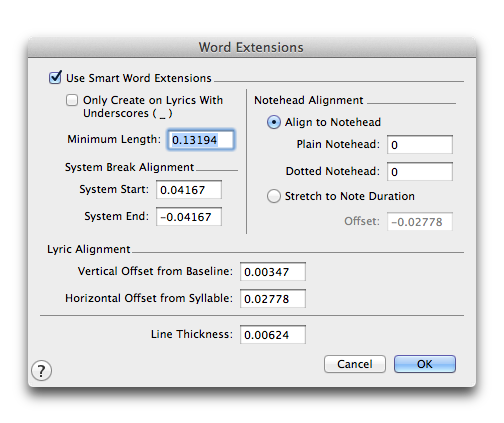 Word Extensions dialog box