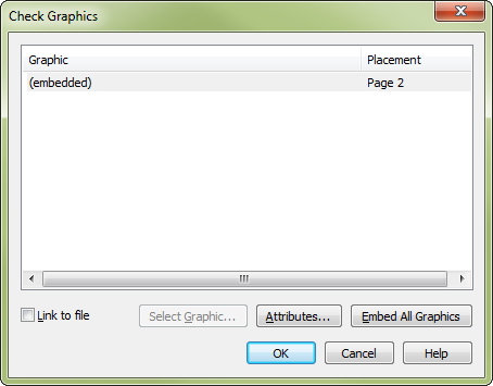 Check Graphics dialog box
