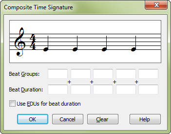 Composite Time Signature dialog box