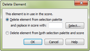 Delete Element dialog box