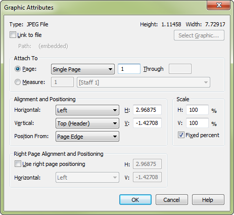 Graphic Attributes dialog box