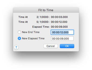 Fit to Time dialog box