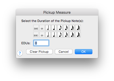 Pickup Measure dialog box