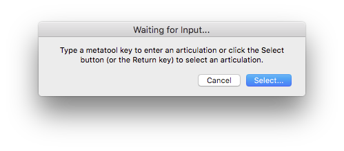 Waiting for Input dialog box