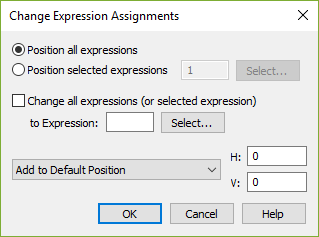 Change Expression Assignments dialog box