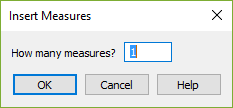 Insert Measures dialog box