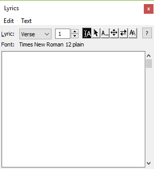 Lyrics window