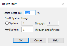 Resize Staff dialog box