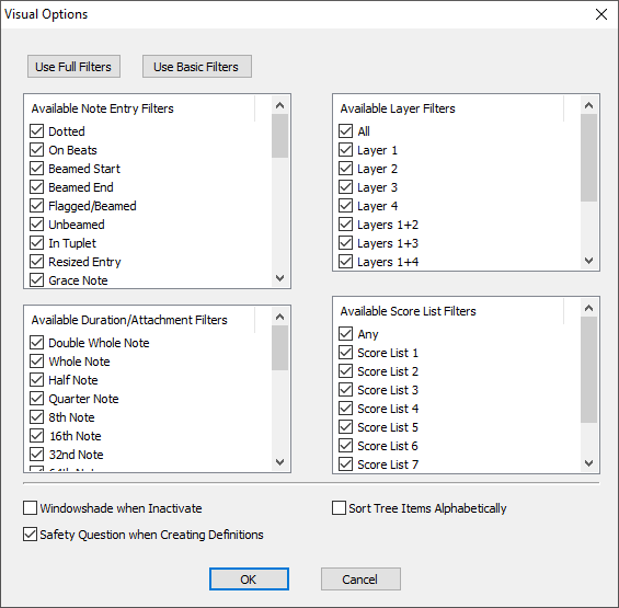 JW Change Visual Options