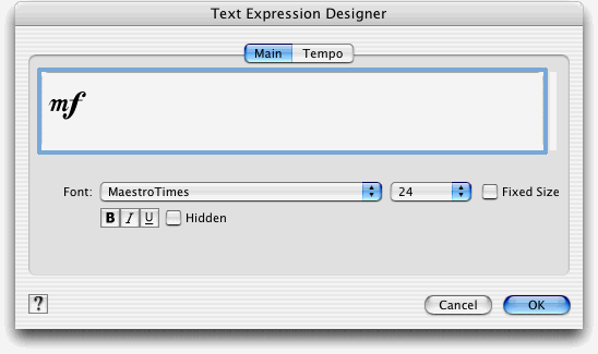 Text Expression Designer dialog box