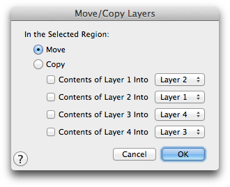 Move Copy Layers dialog box